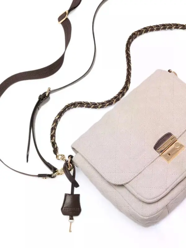 Mz Wallace Medium Crosby Quilted Linen Crossbody Bag