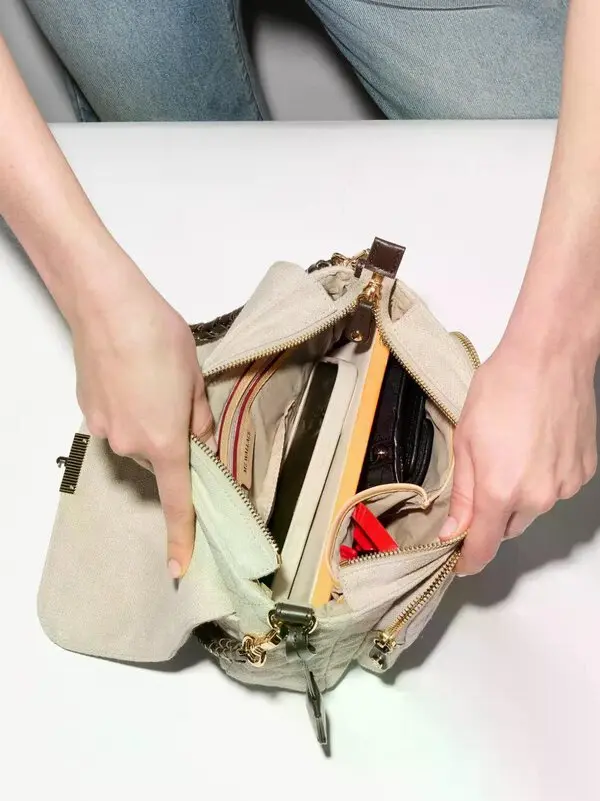 Mz Wallace Medium Crosby Quilted Linen Crossbody Bag