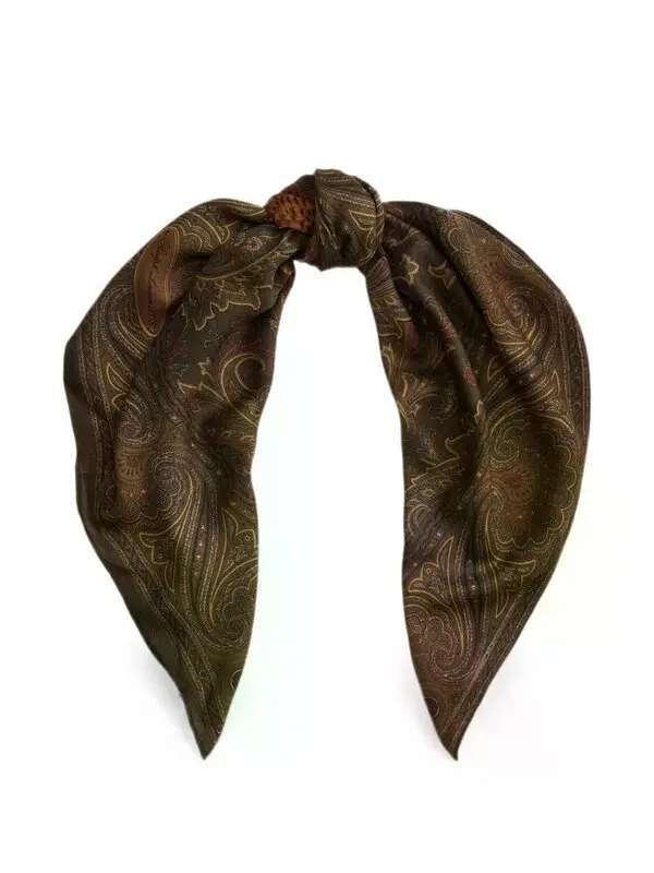 Ralph Lauren Pheasant Paisley-print Scarf - Brown