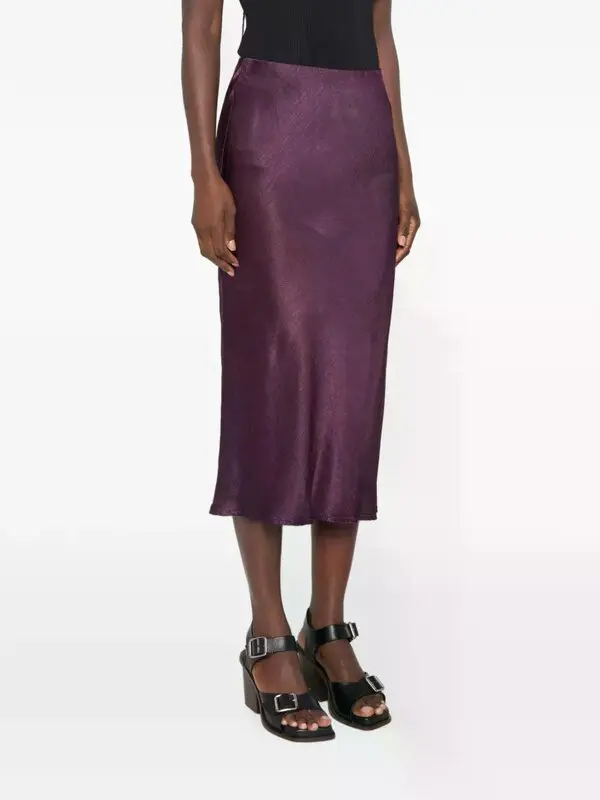 Dixie Satin-finish Bias-cut Skirt