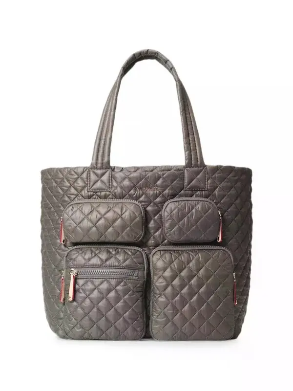 Mz Wallace Large Metro Travel Quilted Tote Bag - Grey