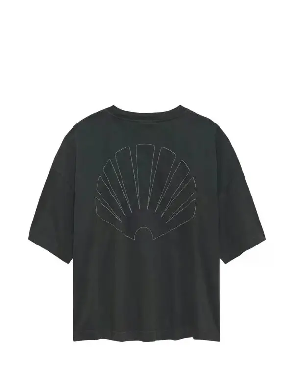 NEW AMSTERDAM SURF ASSOCIATION Logo-embroidered Shell-motif T-shirt