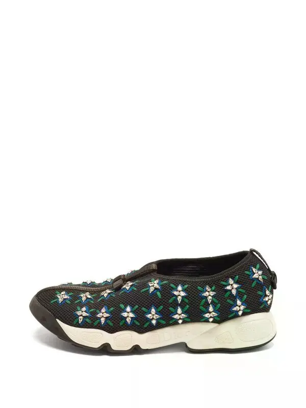 Dior Fusion Crystal-embellished Sneakers - Black