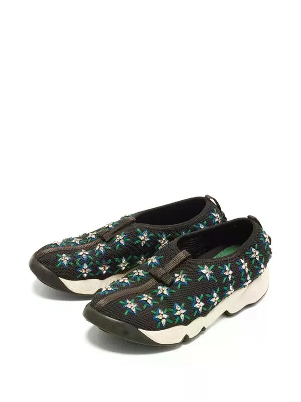 Dior Fusion Crystal-embellished Sneakers - Black