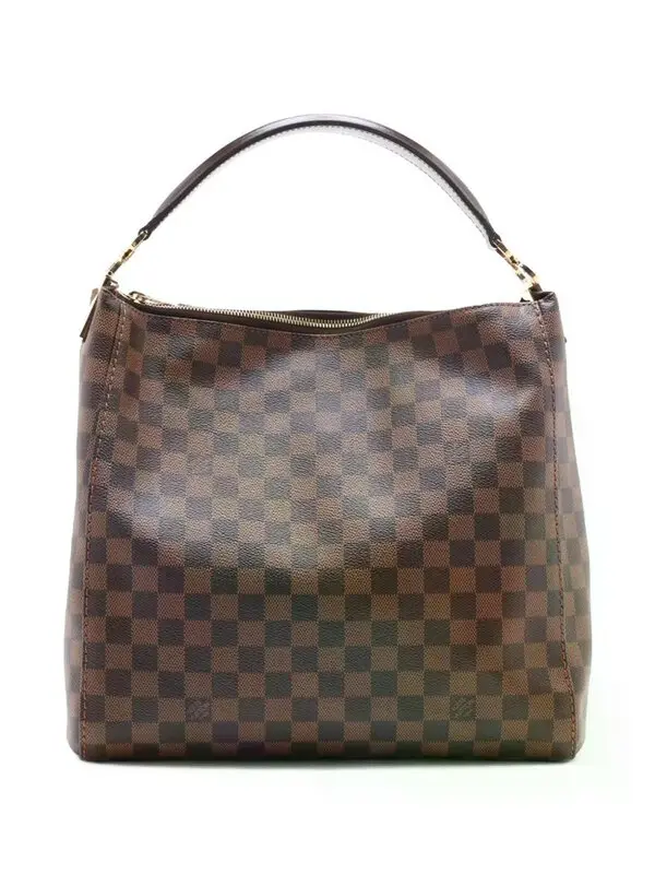 LOUIS VUITTON 2014 Damier Ebene Portobello Pm Shoulder Bag - Brown
