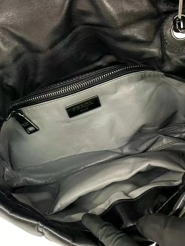 Prada 2013-2026 Nappa Bomber Flap Shoulder Bag