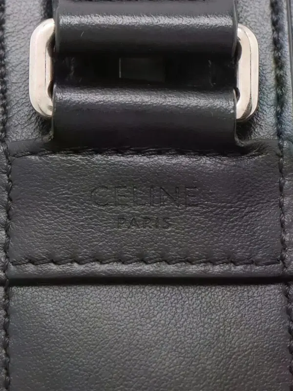 Celine 2000-2026 Smooth Calfskin Logo Messenger Bag Crossbody Bag