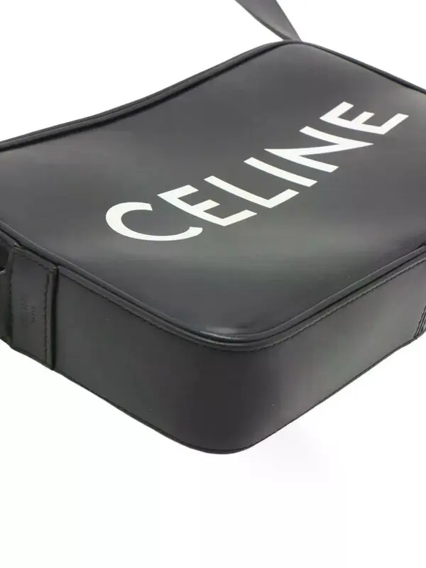 Celine 2000-2026 Smooth Calfskin Logo Messenger Bag Crossbody Bag