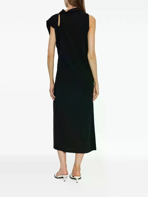 Issey Miyake Cut-out Side-slit Midi Dress