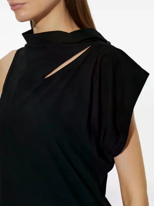 Issey Miyake Cut-out Side-slit Midi Dress