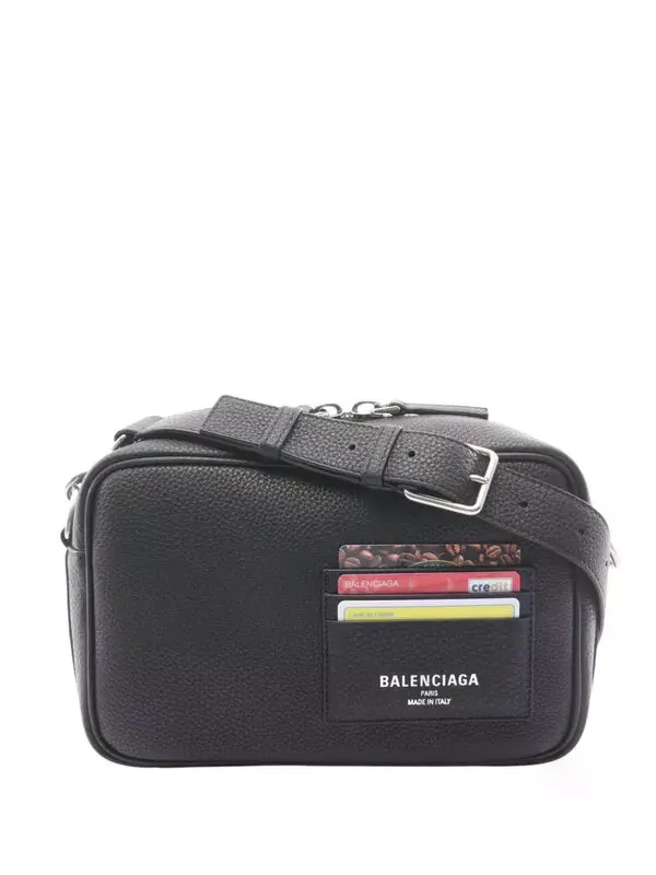 Balenciaga Leather Credit Camera Bag Crossbody