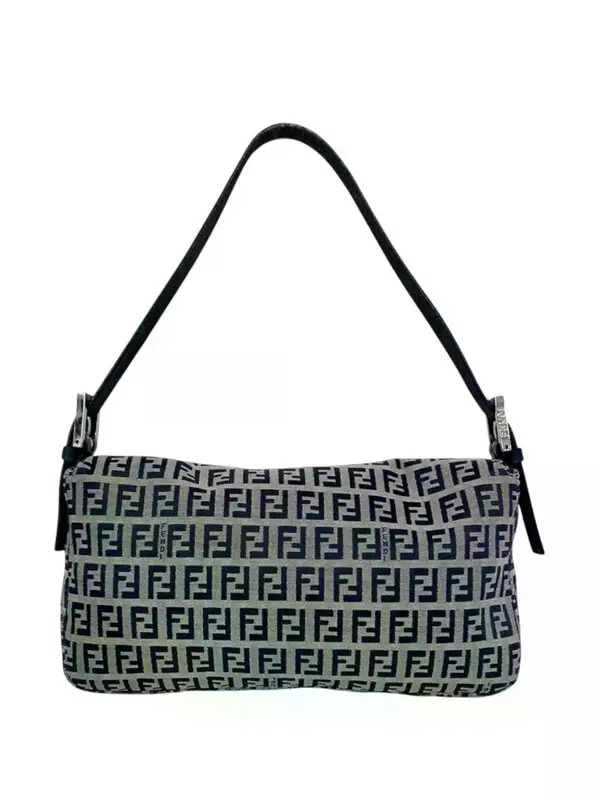 Fendi 2000-2010 Zucchino Canvas Baguette Shoulder Bag