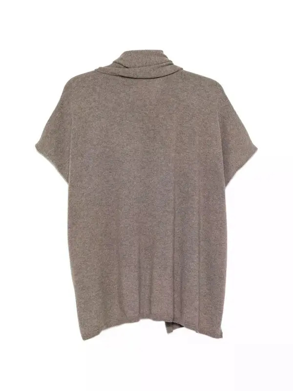 LISA YANG Draped-scarf Fine Knit Sweater