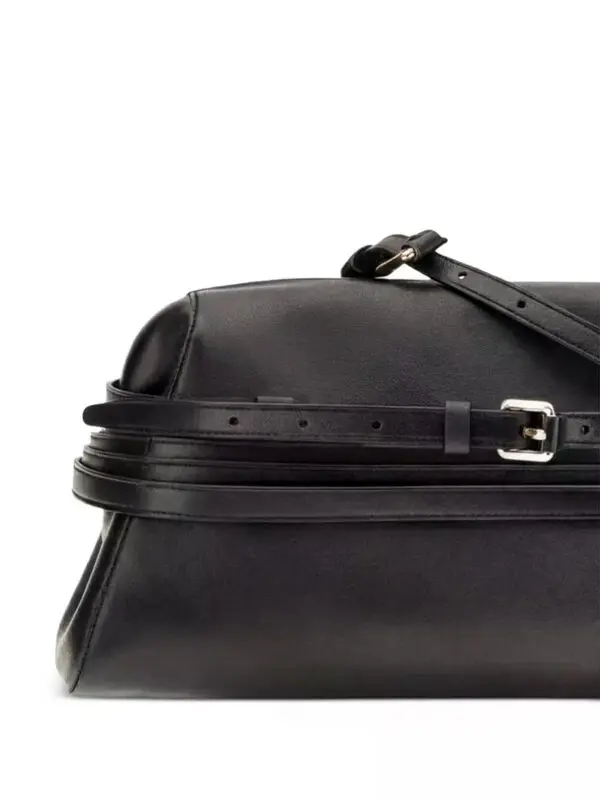Moschino Buckle-detail Leather Clutch Bag