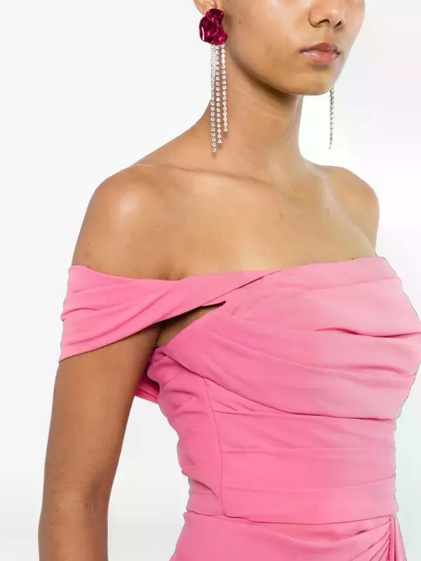 Zuhair Murad Off-shoulder Draped Gown