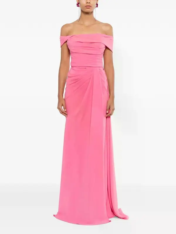 Zuhair Murad Off-shoulder Draped Gown