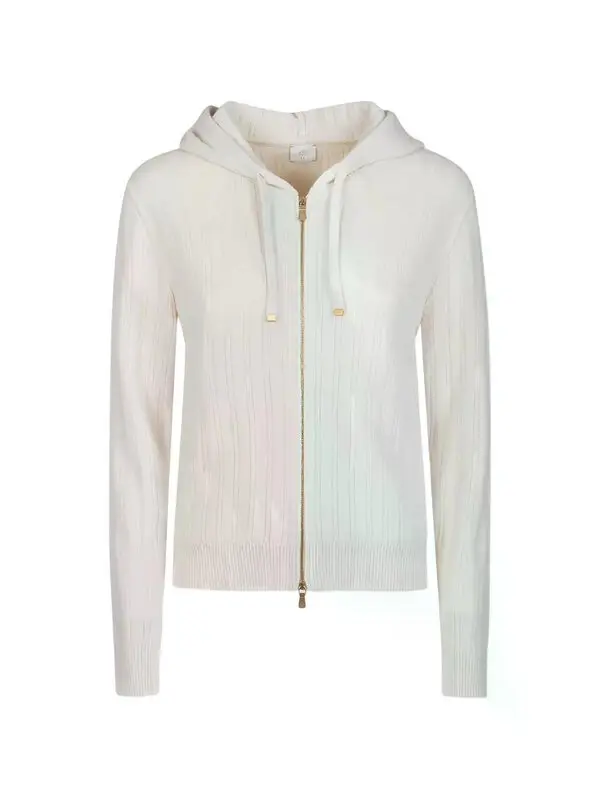 Eleventy Ribbed Zip-up Hoodie