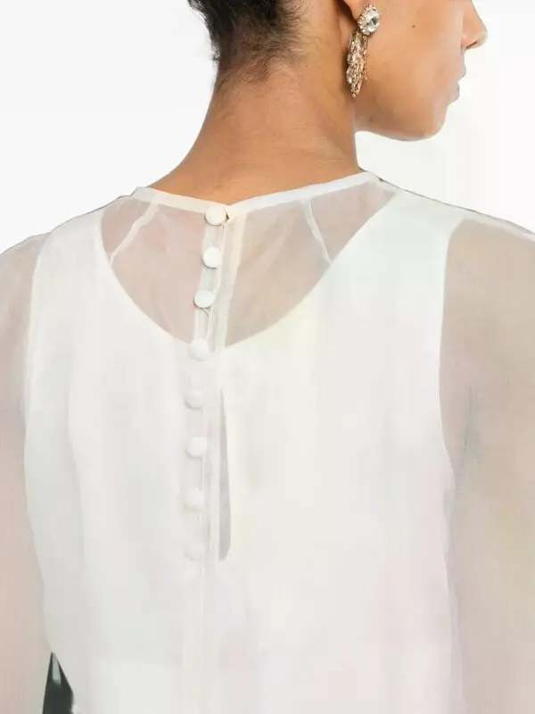 ISABEL SANCHIS Organza High-low Cape