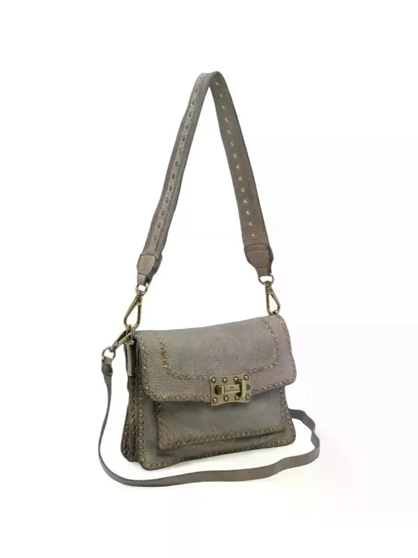 CAMPOMAGGI Agnese Stud-embellished Leather Shoulder Bag