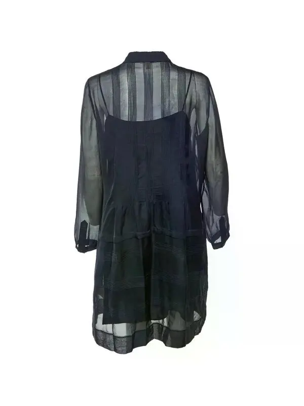 Burberry Pintucked Silk Midi Dress