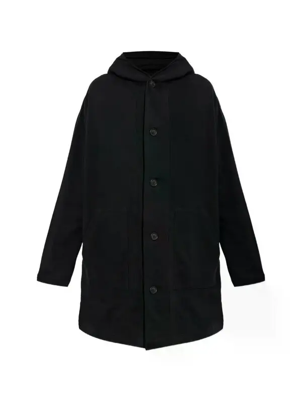 Yohji Yamamoto Button-up Hooded Cardigan