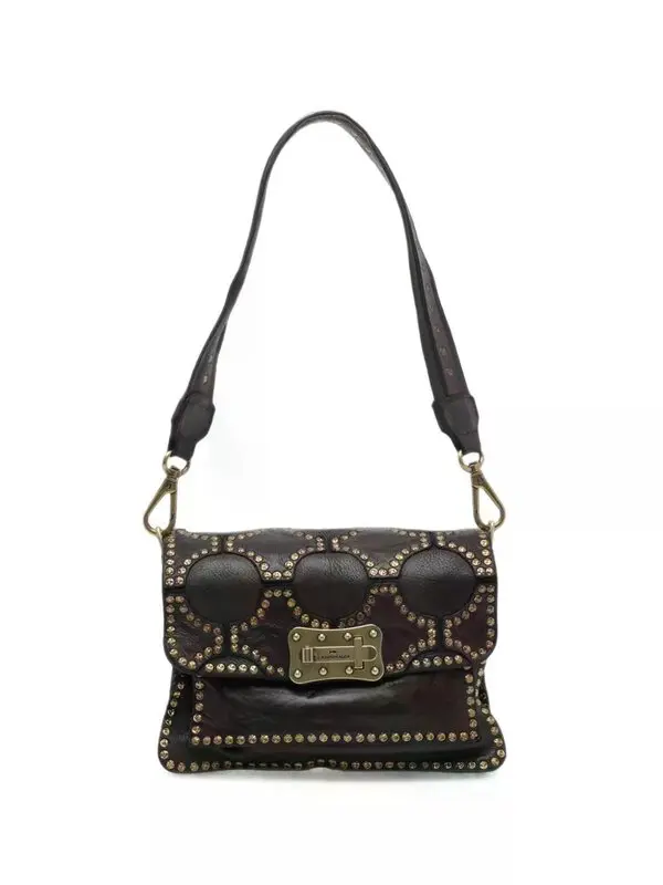 CAMPOMAGGI Agnese Stud-embellished Leather Shoulder Bag
