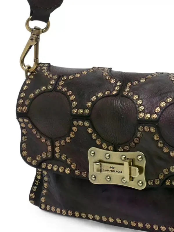 CAMPOMAGGI Agnese Stud-embellished Leather Shoulder Bag