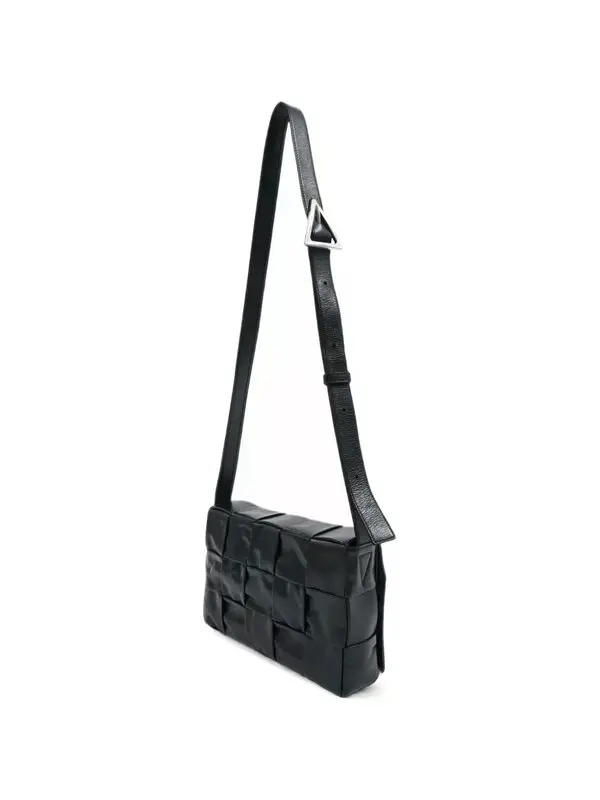 Bottega Veneta Cassette Intreccio Crossbody Bag - Black