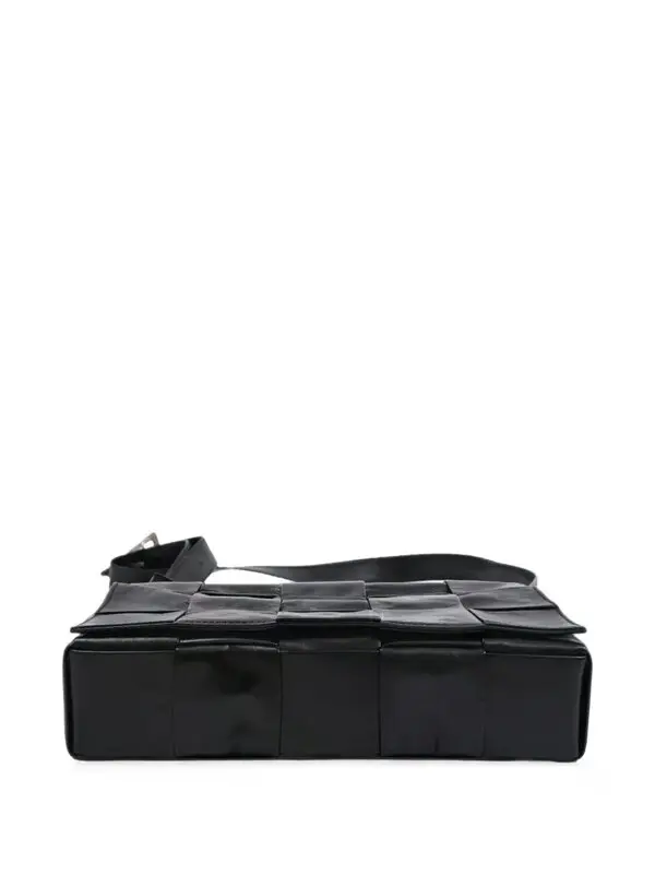 Bottega Veneta Cassette Intreccio Crossbody Bag - Black