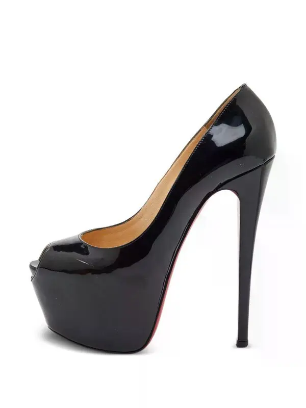 CHRISTIAN LOUBOUTIN Daffodile Peep-toe Platform Pumps - Black