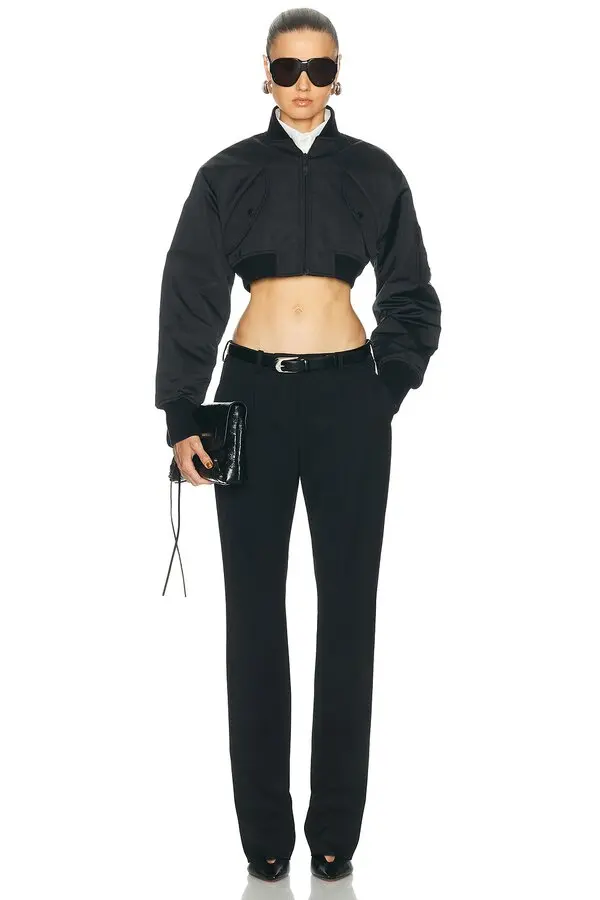 Balenciaga Cropped Bomber Jacket