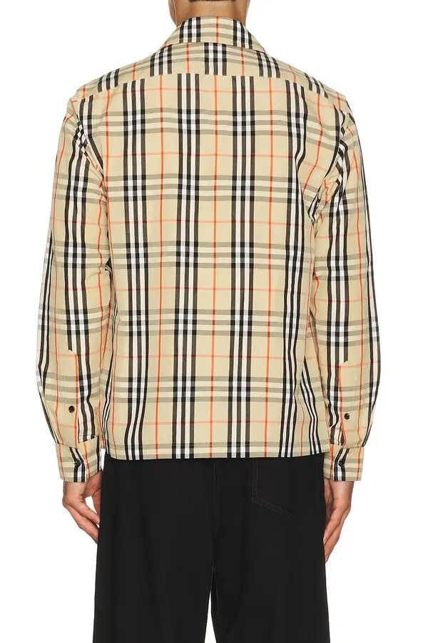 Burberry Ollie Zip Shirt In Beige