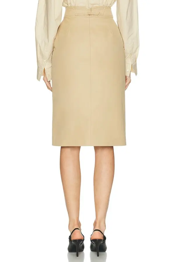 Carolina Herrera Twill Pencil Skirt