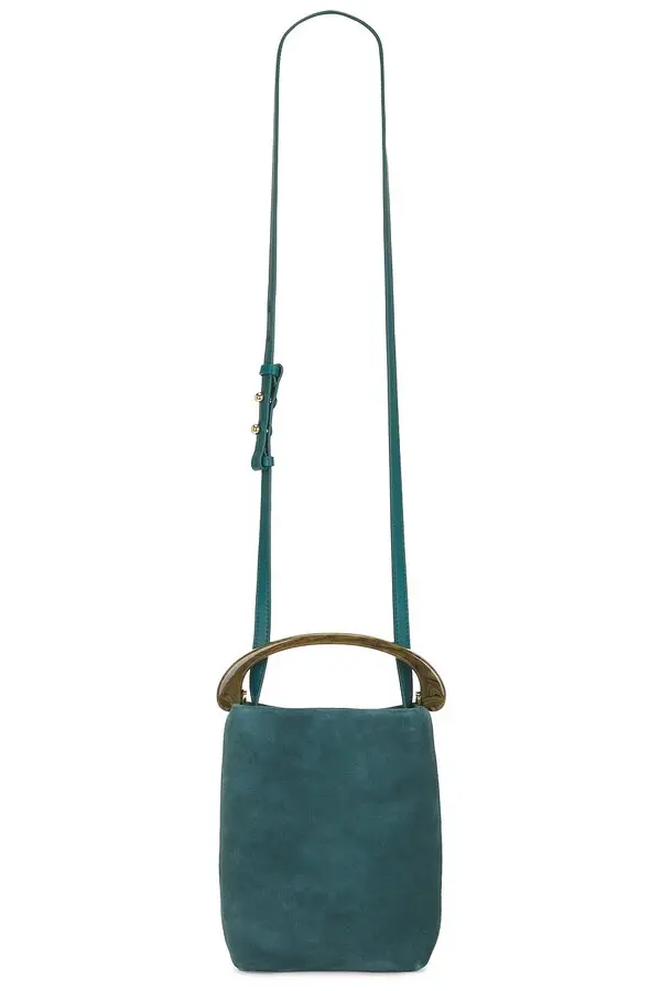 Dries Van Noten Small Resin Handle Small Crossbody Bag In Teal