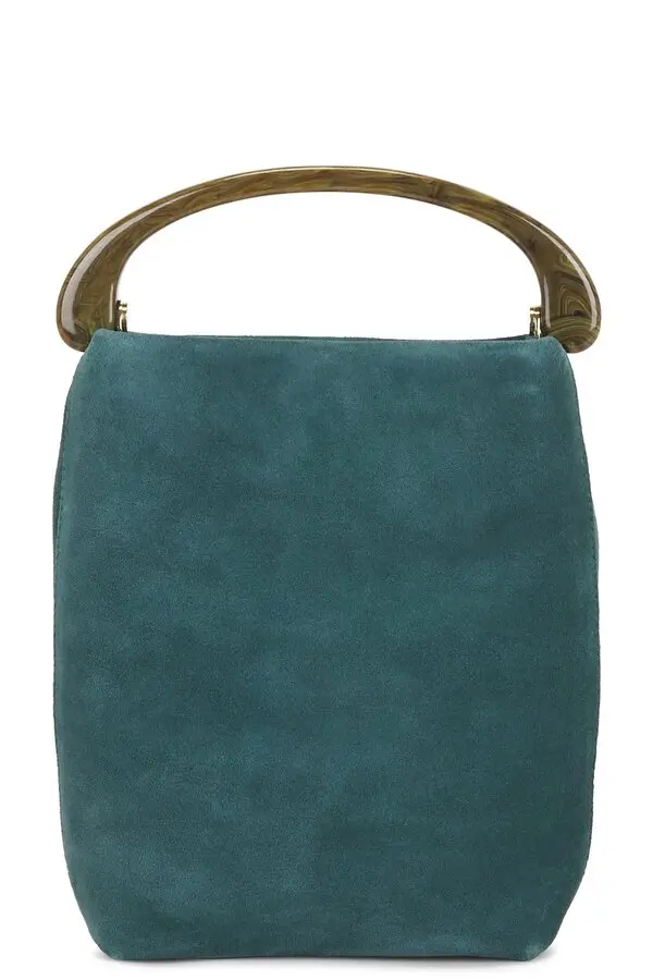 Dries Van Noten Small Resin Handle Small Crossbody Bag In Teal