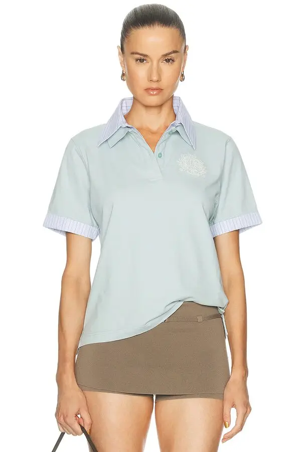 Acne Studios Efilip Polo T-shirt - Light Blue