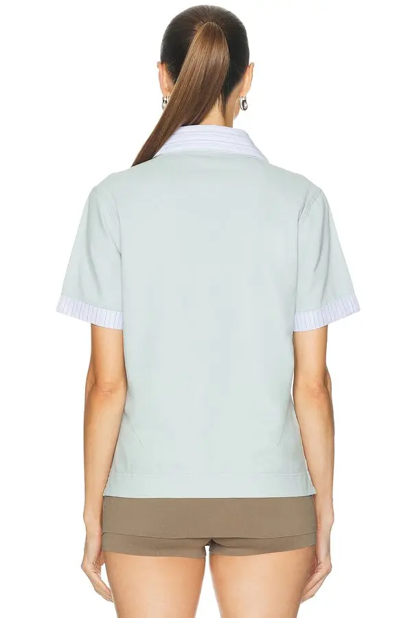 Acne Studios Efilip Polo T-shirt - Light Blue