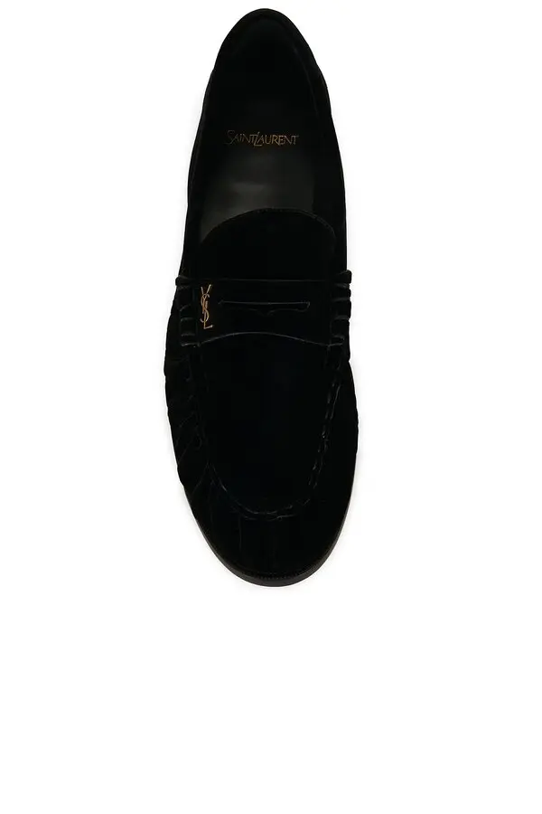 Saint Laurent Le Loafer Supple Pin In Black