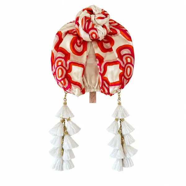 JULIA CLANCEY Edith Silk Chacha Olympia Reversible Turban