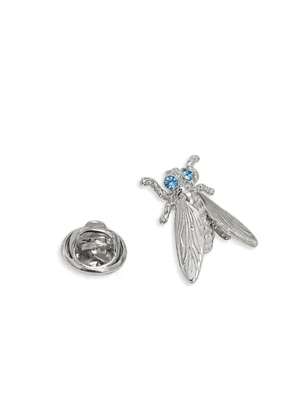 GRESHAM BLAKE Fly Lapel Pin - Silver