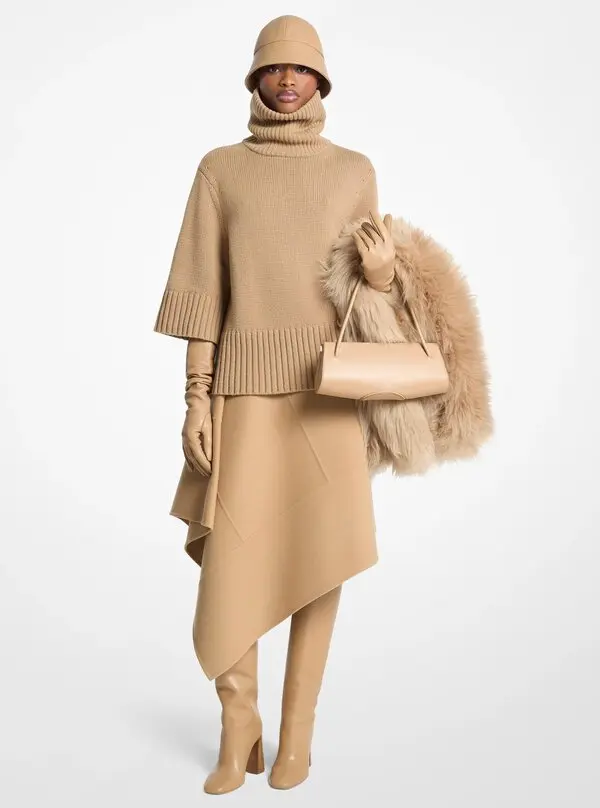 Michael Kors Cashmere Funnel-neck Sweater - Natural