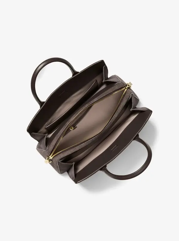 Michael Kors Laila Medium Suede Satchel