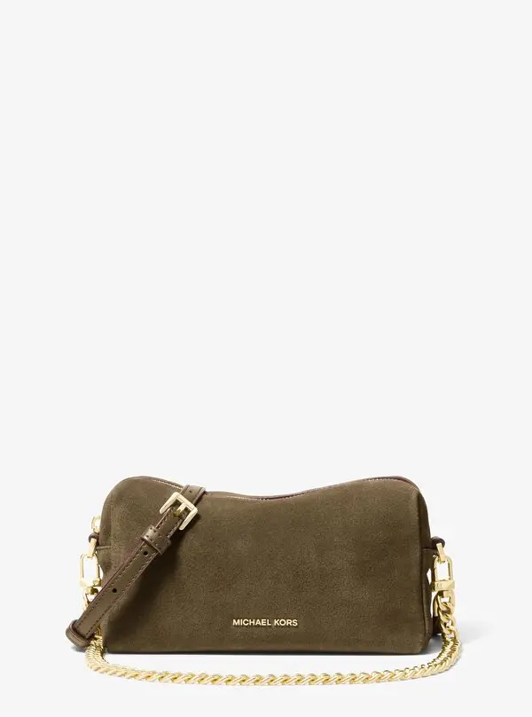 Michael Kors Bryant Small Suede Convertible Crossbody Bag - Green