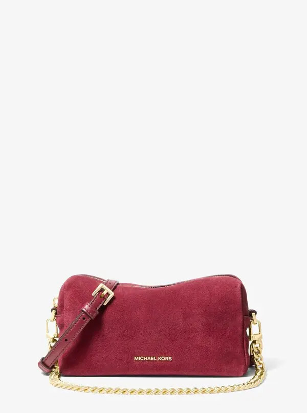 Michael Kors Bryant Small Suede Convertible Crossbody Bag - Red