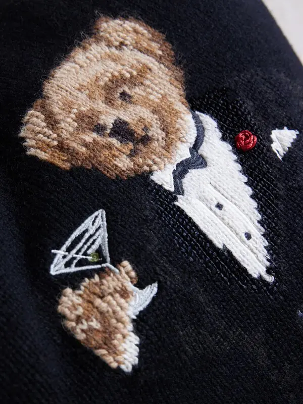 Ralph Lauren Martini Bear Cashmere-blend Cushion
