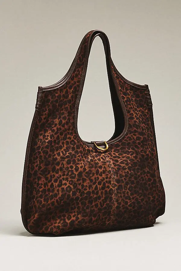 Dolce Vita Pava Suede Hobo Bag - Leopard