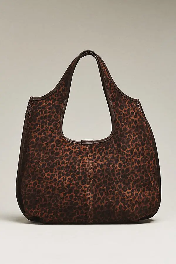 Dolce Vita Pava Suede Hobo Bag - Leopard