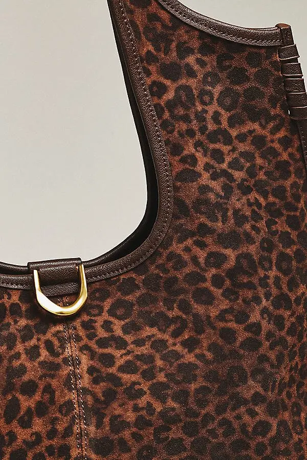 Dolce Vita Pava Suede Hobo Bag - Leopard