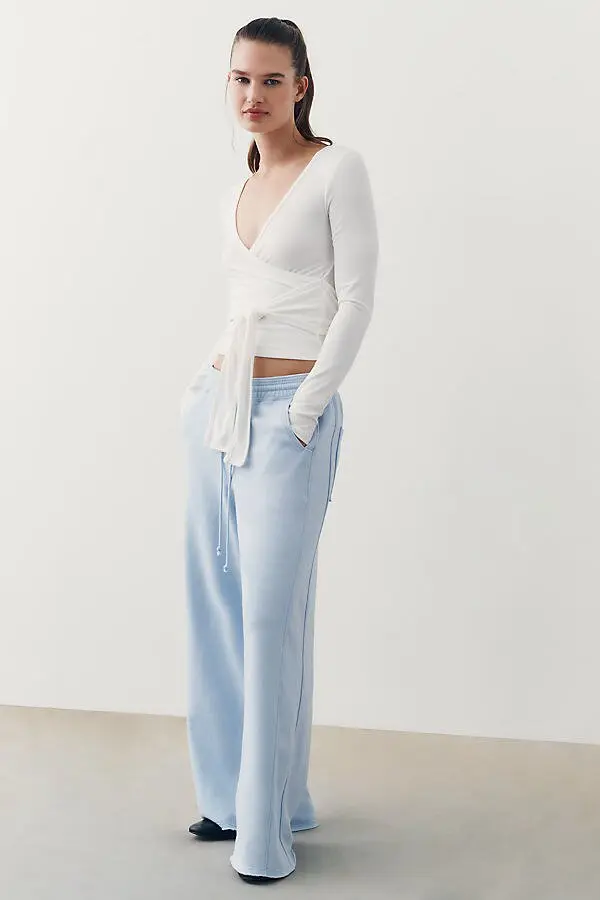 Daily Practice Surplice Wrap-front Top - White