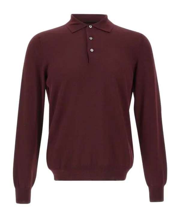 GRAN SASSO Fine-knit Polo Shirt - Red